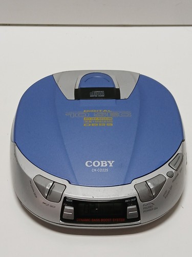 Coby Portable CD Player Blue/ Silver Model CX-CD225 Tested | eBay