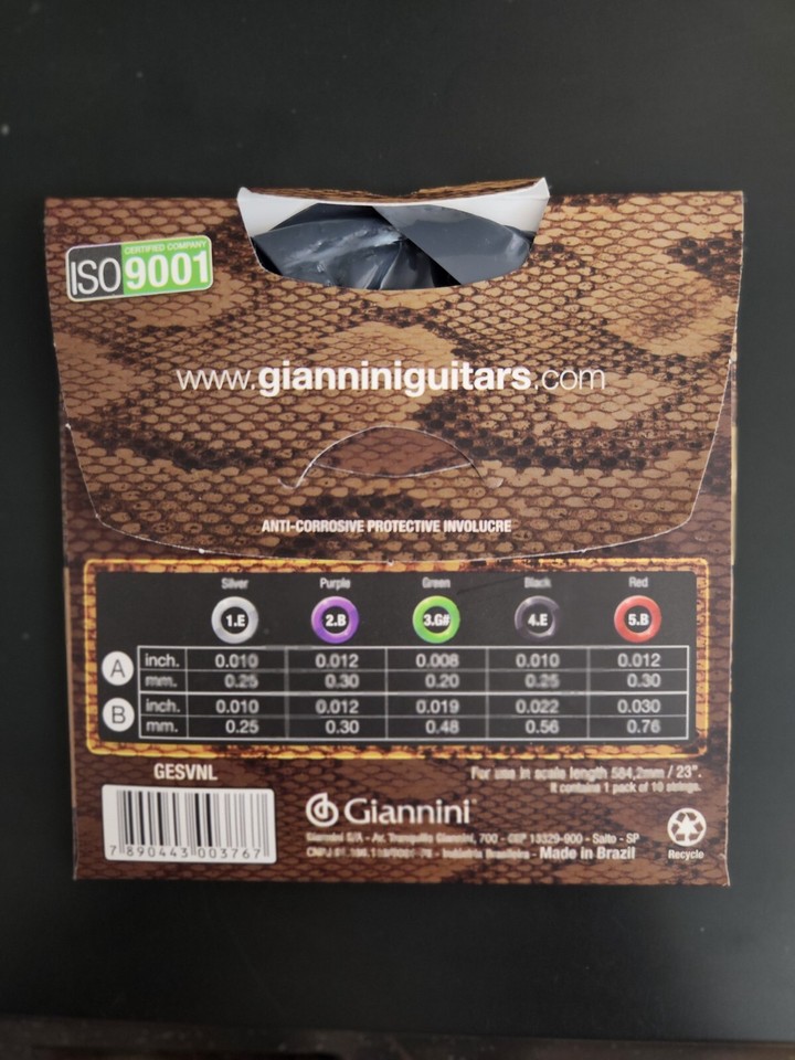 Giannini Cobra Strings for Brazilian Viola Nickel GESVNL Light | eBay