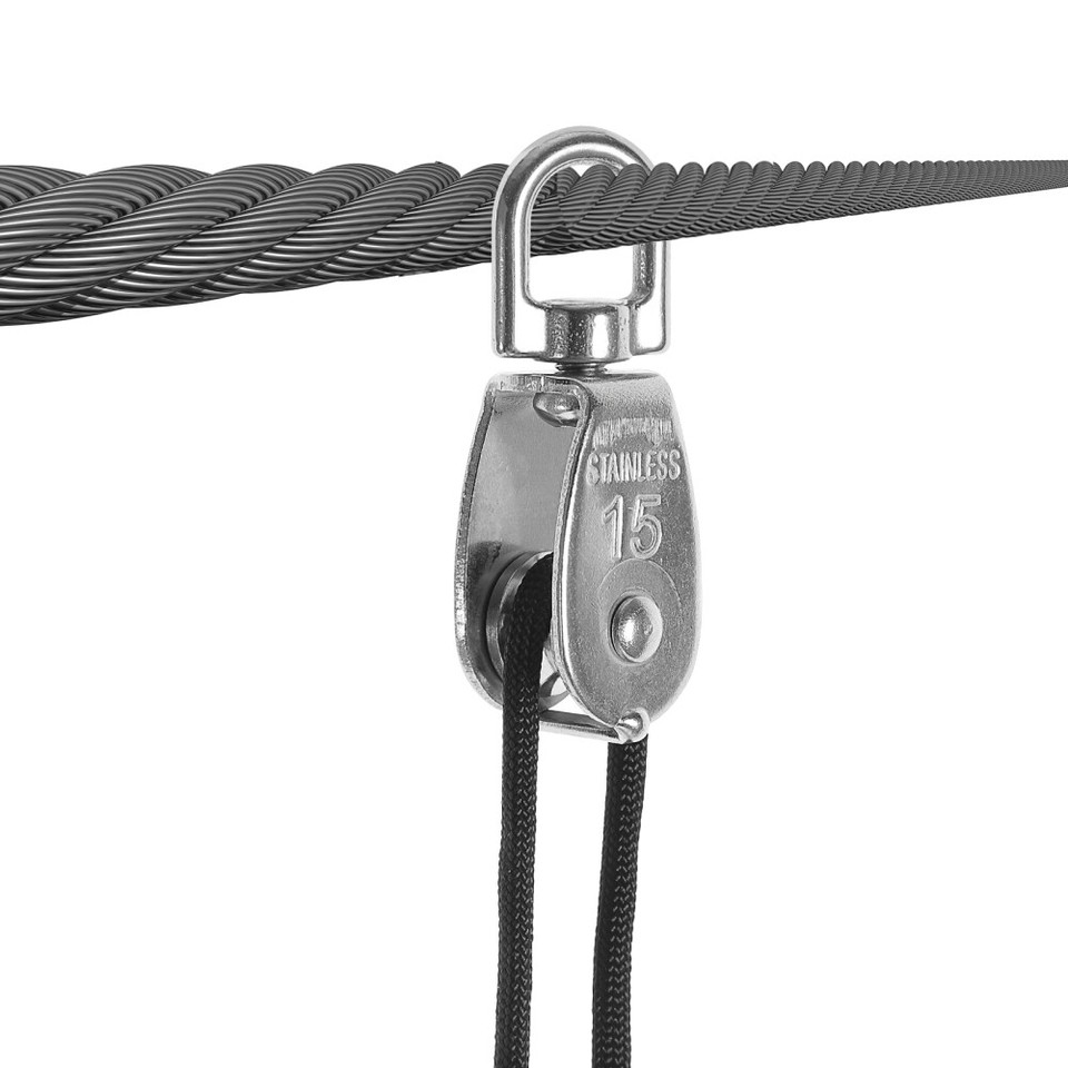 Pully Lifting Swivel Hook Rope Pulley System Easy to Install | eBay