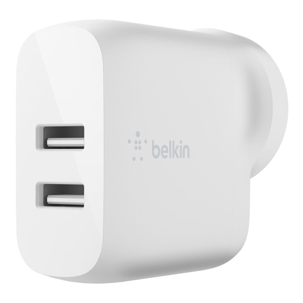 Belkin 24W Universal Dual USB-A Wall Charger Plug Adapter w/ Micro USB ...