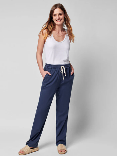 NEW Faherty Women's Essential Pants Different Sizes Navy Blue NWT MRSP ...
