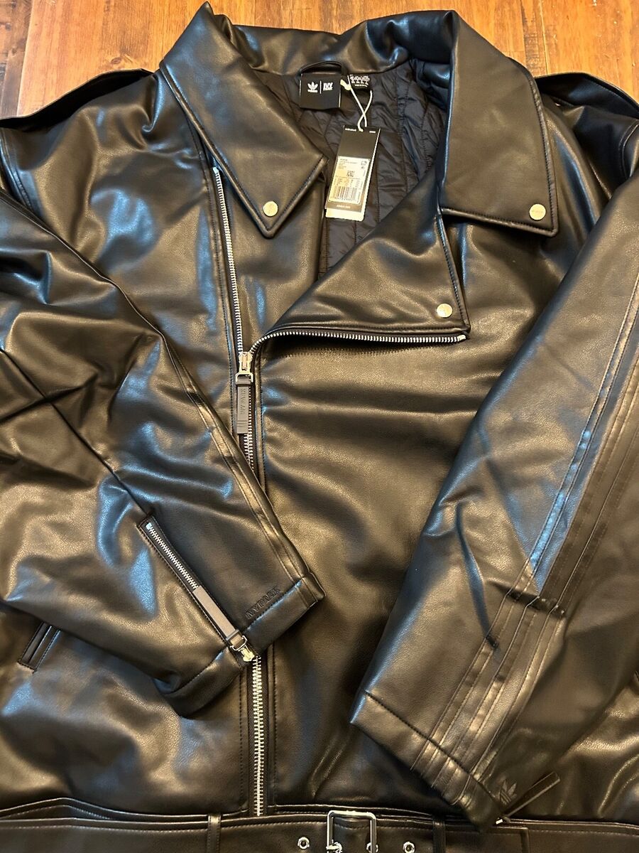 Beyonce adidas ivy park noir MOTO TOUR FAUX LEATHER JACKET Beyonce adidas ivy park noir MOTO TOUR FAUX LEATHER JACKET