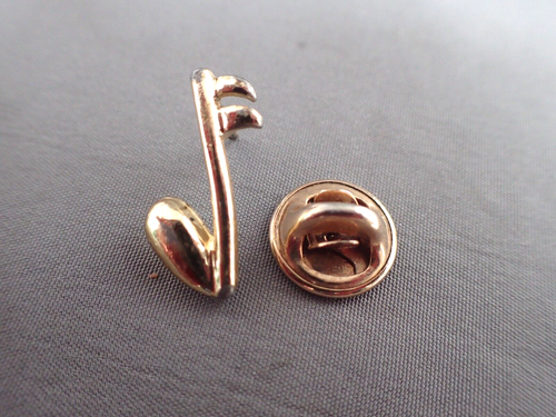 VINTAGE GOLD TONE MUSICAL NOTE TIE TACK CLIP PIN | eBay