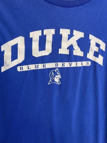 Vintage Duke Blue Devils TShirt Size Adult Large Tee Shirt Blue Short ...