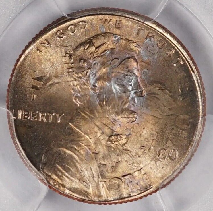 2000 Double Denomination 1c Cent Struck on 10c Dime 11 Cent Mint Error ...