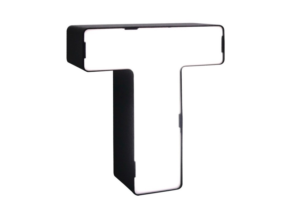 Letter T LED Light 4" Monogram Marquee Mini Tabletop Nightlight w/ 4-Hr ...