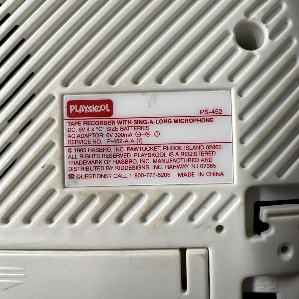 VTG Playskool PS-452 Tape Player Recorder With Sing Along Microphone ...