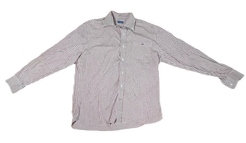 Fish Hippie Shirt Mens Large Plaid Cotton Casual Button Up Preppy | eBay