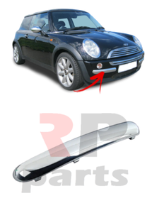 FOR MINI ONE COOPER R50/R52/R53 NEW FRONT BUMPER CHROME TRIM RIGHT O/S ...
