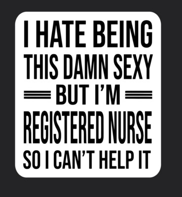 RN New and Cool Registered Nurse Sticker meme stickers Nursing Funny ...