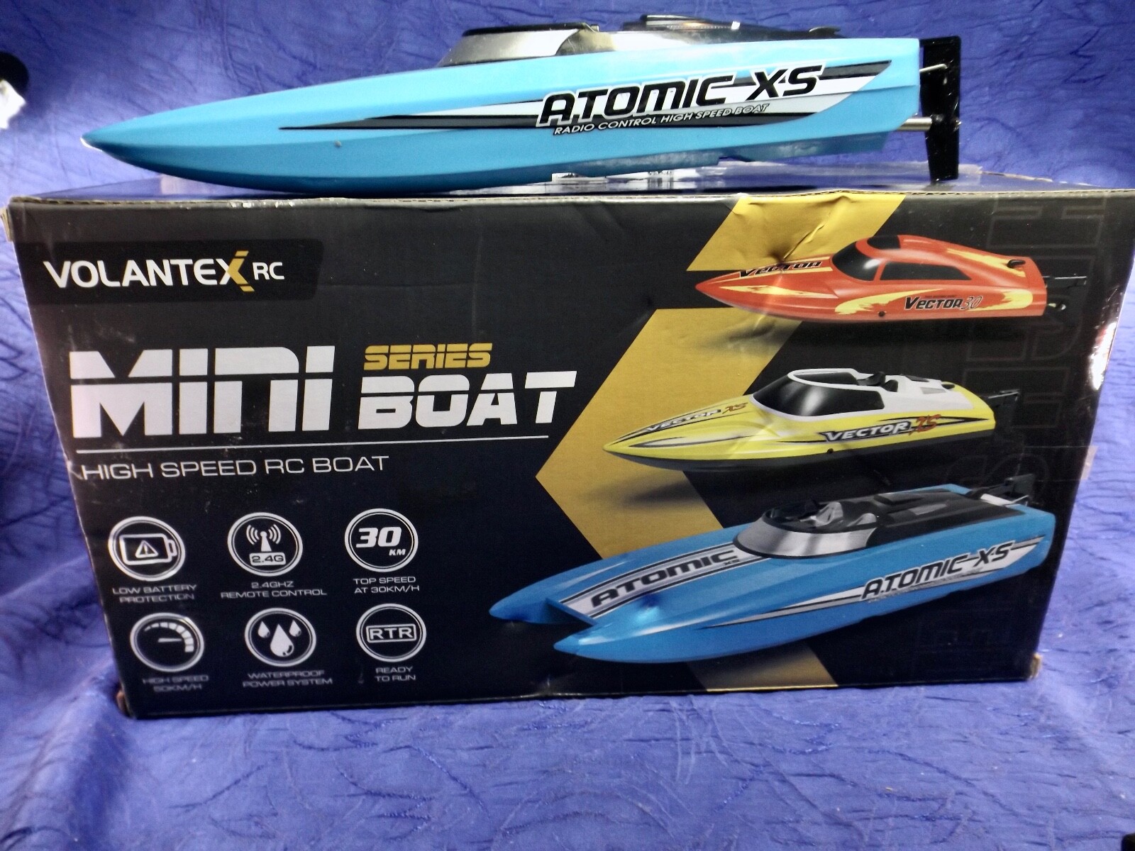 Volantex RC Mini Series High Speed Boat Atomic XS Black/Blue | eBay
