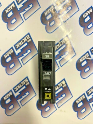SQUARE D QOB130 Circuit Breaker 30 Amp 120 Volt 1 Pole Yellow 10K -NEW ...