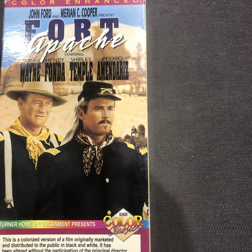 Fort Apache VHS Movie John Wayne Henry Fonda, Vintage Color Version VCR ...
