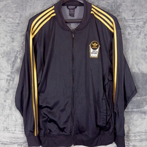 Adidas Skyhook Abdul Jabbar Track Jacket Mens L Black Gold Retro 2005 ...