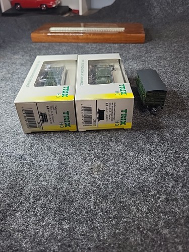 (3) Trix HO 24100/24101 German K.Bay.Sts.B. Stock / Caboose Car Wagon ...