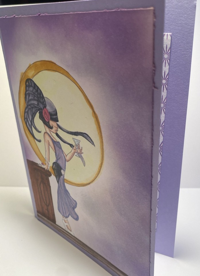 Handmade Vintage Party Girl Card 5x7 Blank Inside w/ Envelope – Any ...