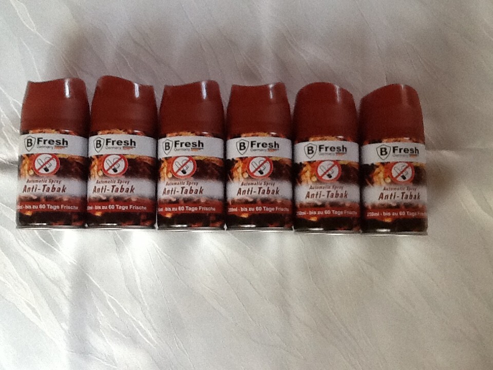 6 Parfüm Anti-Tabak Nachfüller Lufterfrischer Duftraumspray komp. mit ...