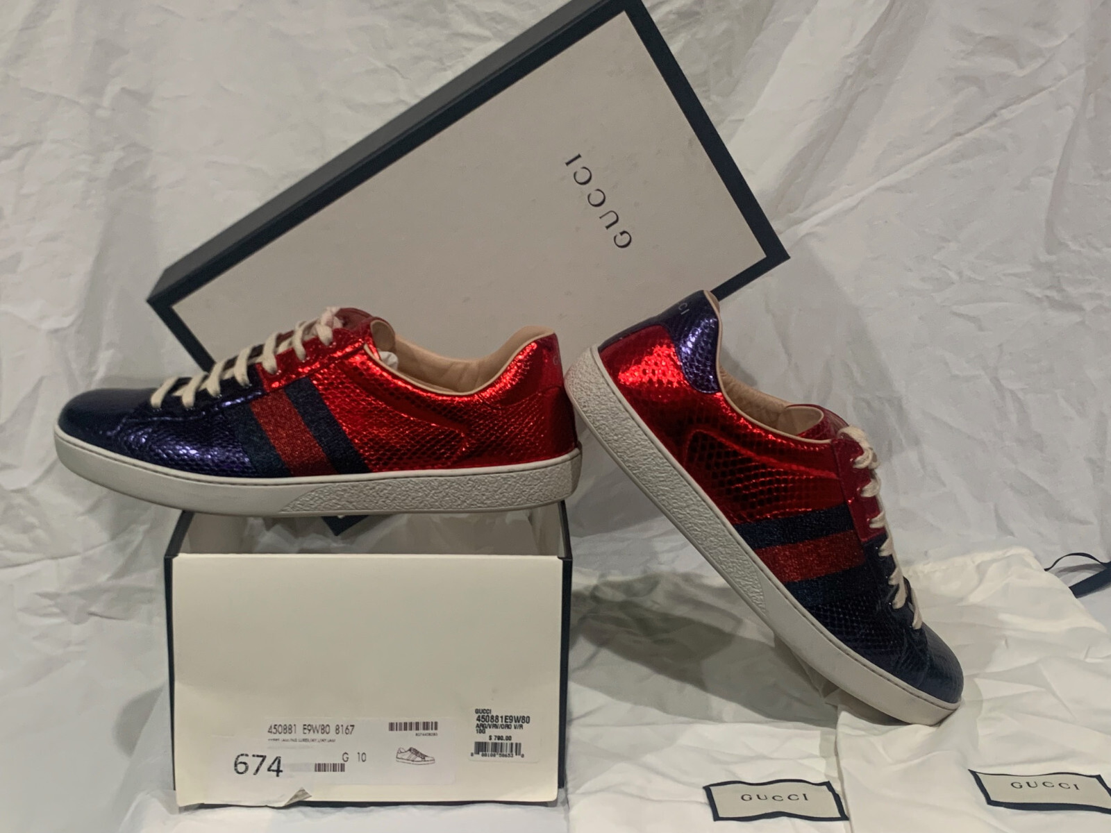 Authentic, Rare, Hard to find!! GUCCI ACE "Red/Blue S… - Gem