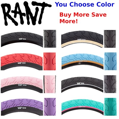 Rant Squad 20x2.35" BMX Bike Tires FreeStyle Street Pick Your Color | eBay