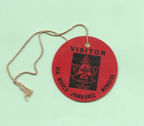 1955 - World Scout Jamboree - Visitor Tag - Badge / Patch - Red | eBay
