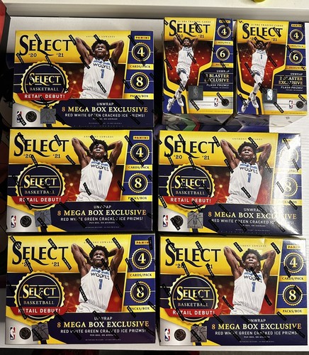 2020 Panini Select NBA Basketball Factory Sealed Mega Box Lot x5 And ...