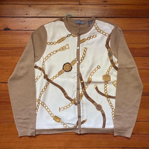 Kate Hill Cardigan Merino Silk Tag Small Fits Medium 80s 90s | eBay