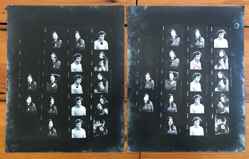 Set Pair 2 Vtg 1970s New York Photographer Black White Contact Sheets ...
