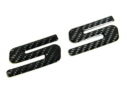 2 CARBON FIBER SS EMBLEM BADGE DECAL FOR CHEVROLET CHEVY SILVERADO PICK ...