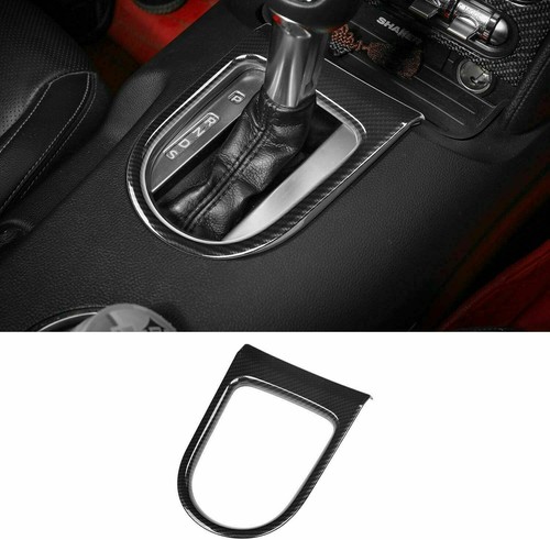 Carbon Fiber Interior Gear Shift Panel Frame Cover Trim For 2015+ Ford ...