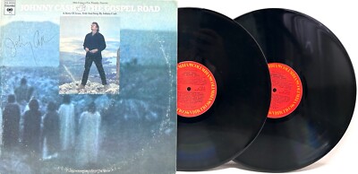 JOHNNY CASH Signed Autograph LP Cover "The Gospel Road" Vinyl JSA LOA ...