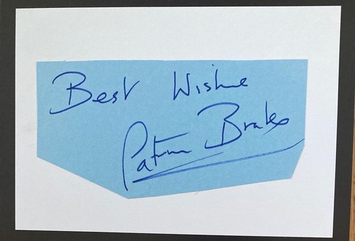 Patricia Brake English Actress,Porridge , Original Autograph on 6 x 4 ...