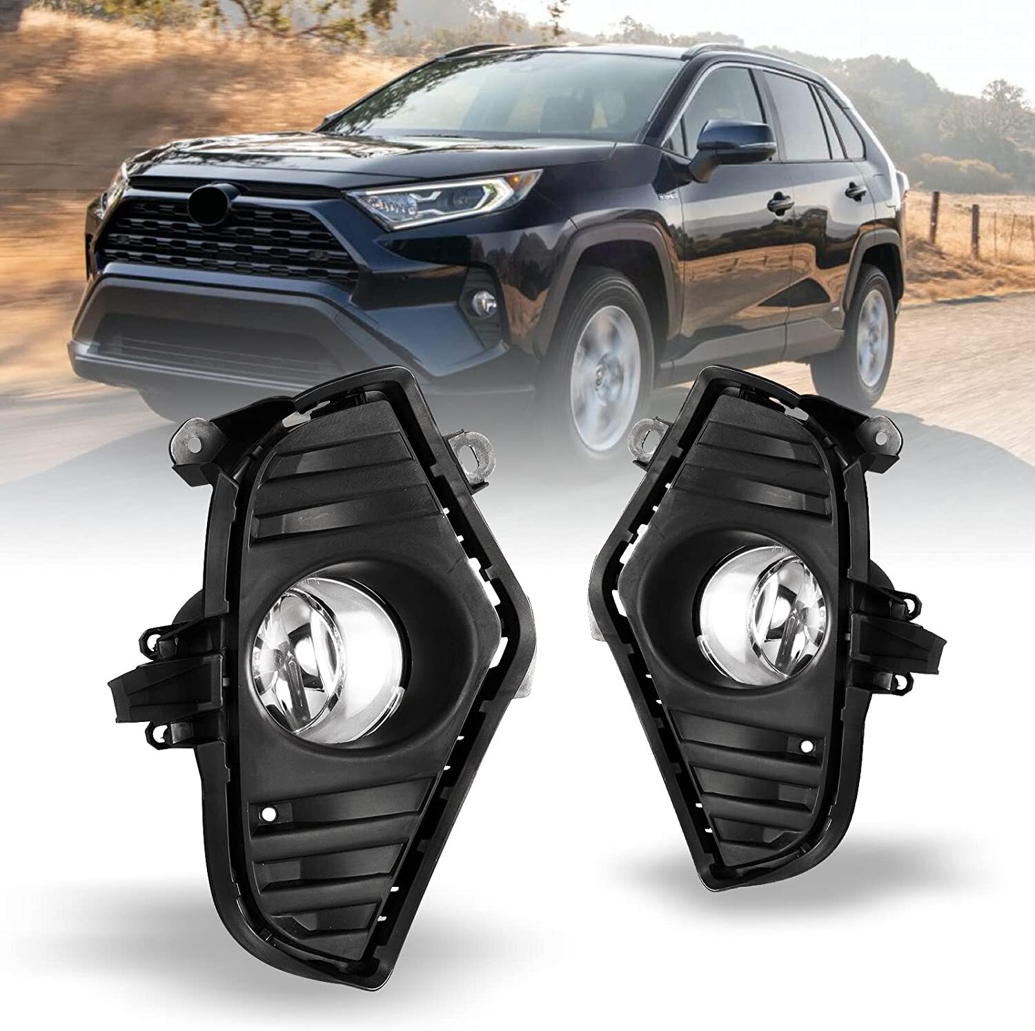 Fog Lights For 2019-2025 Toyota RAV4 Driving Front Bumper Lamp Wiring ...