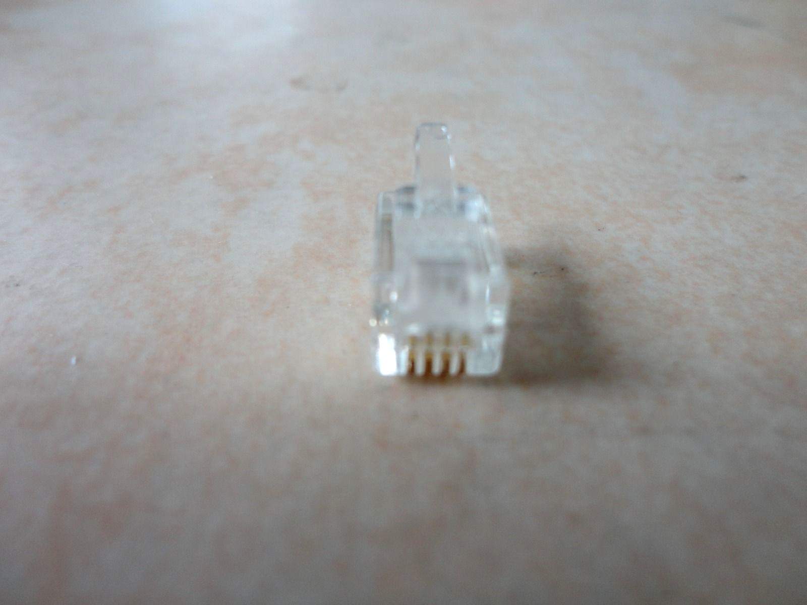 50pcs Modular Handset RJ9 Plug GOLD Connector Telephone Phone Jack ...