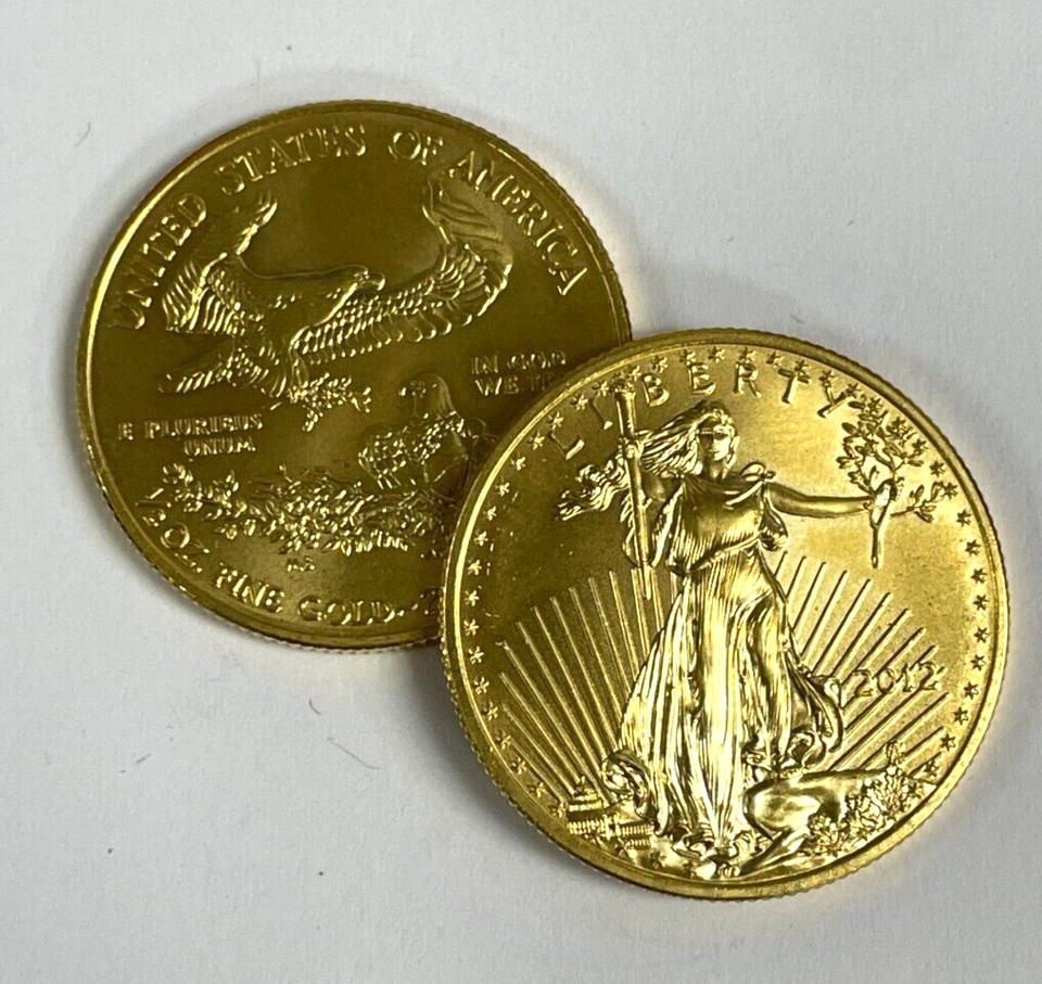 1/2 oz American Eagle $25 Gold Coin Random Year US Mint Gold Eagle 1/2 ...