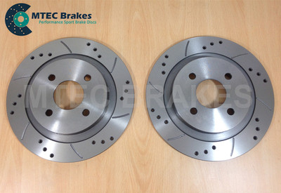 Ford Focus ST170 Performance Drilled & Grooved Rear Brake Discs | eBay