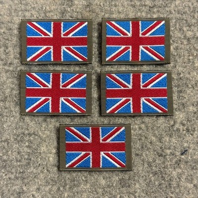 Woven Union Jack Colour Badges x 10, For sleeve Panels, Shirts & UBACS ...