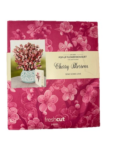 Fresh Cut Paper Cherry Blossom Pop Up Flower Bouquet Card NEW | eBay