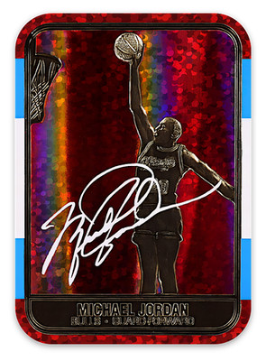 86-87 Fleer Michael Jordan Rookie Card Sparkle Foil Custom RC Sticker ...