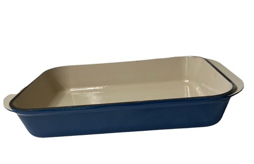 Le Creuset #30 Blue Enamel Cast Iron Baking Roasting Casserole Lasagna ...