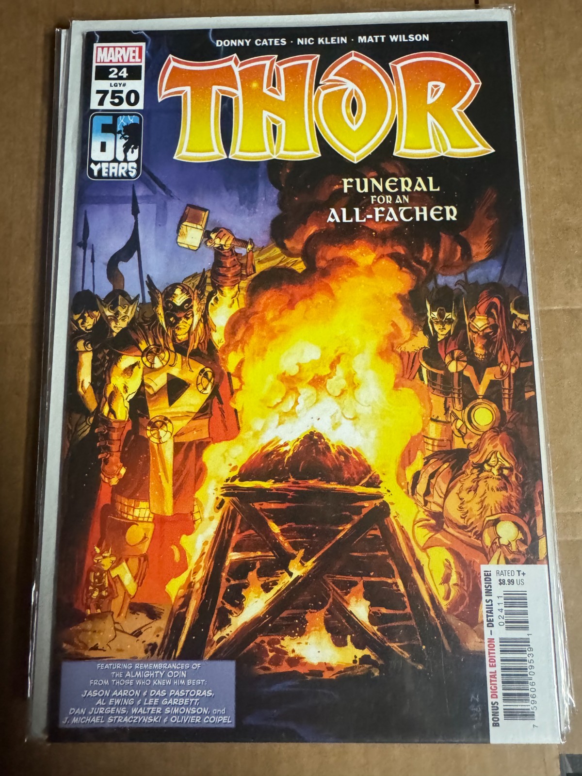 Thor #24 2022 Marvel LGY750 Funeral for an All-Father | Donny Cates ...
