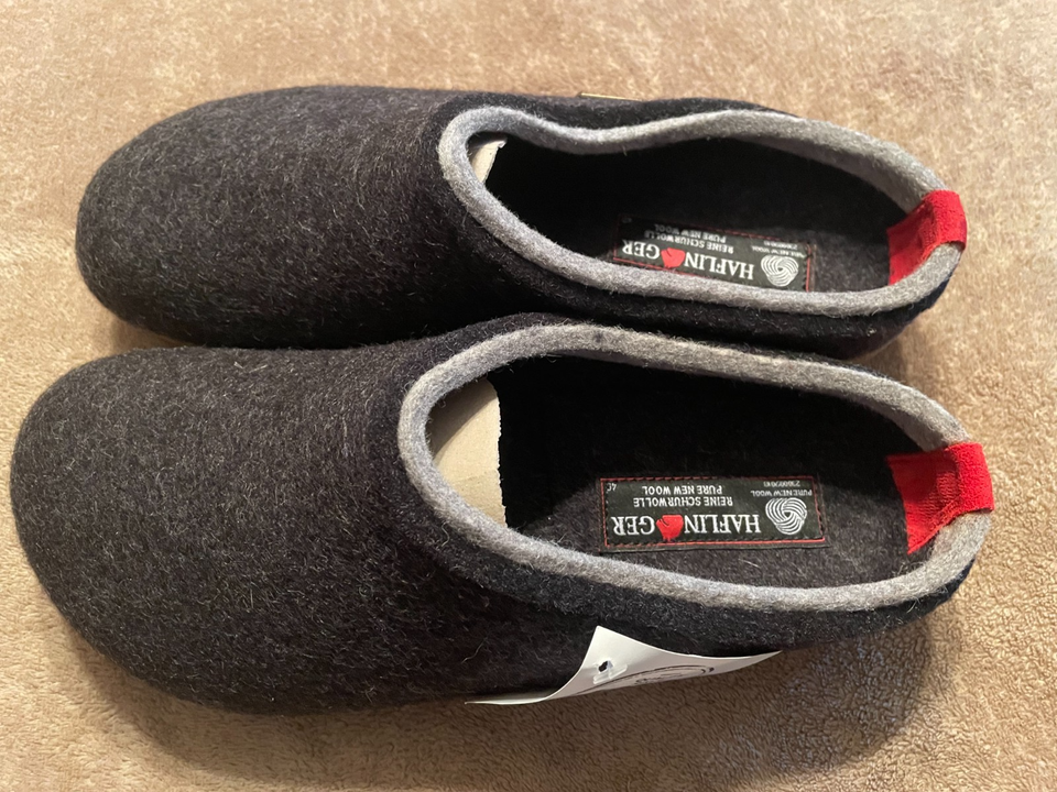 HAFLINGER GRIZZLY KRIS CLOGS CHARCOAL SIZE 40 NIB | eBay