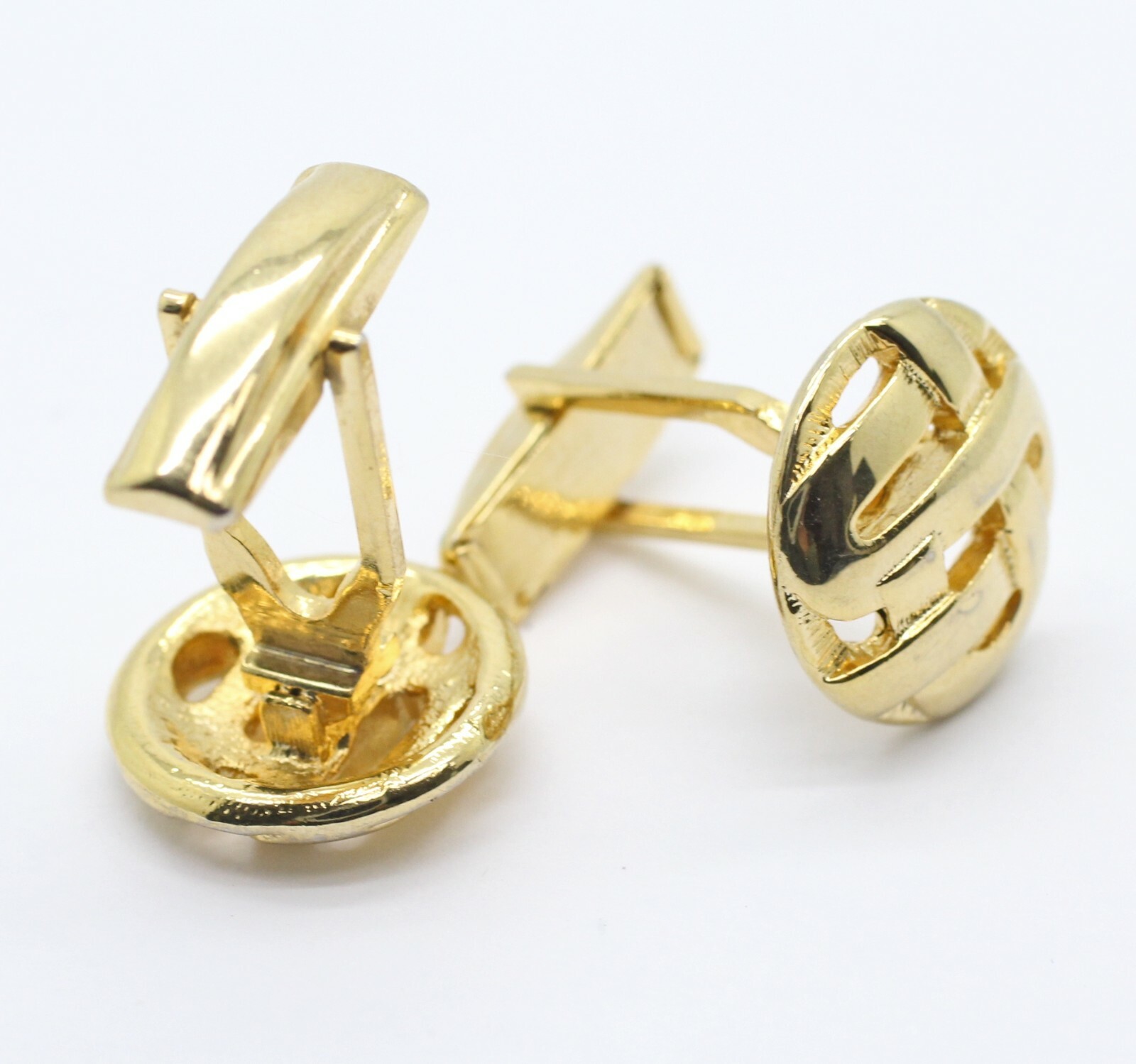 MEN'S GOLD CUFF LINKS IN 14KT YELLOW GOLD 8.7 GRS | eBay