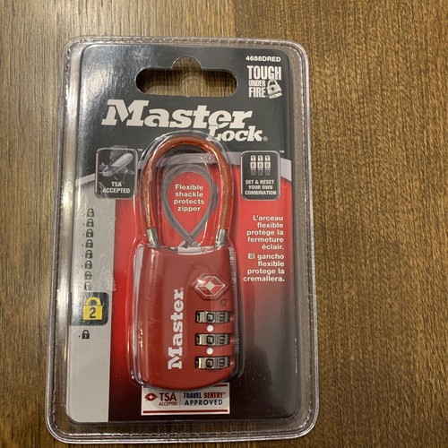MASTER LOCK 4688DRED Combination Padlock,1 2/3 in,Oval,Red 71649152702 ...