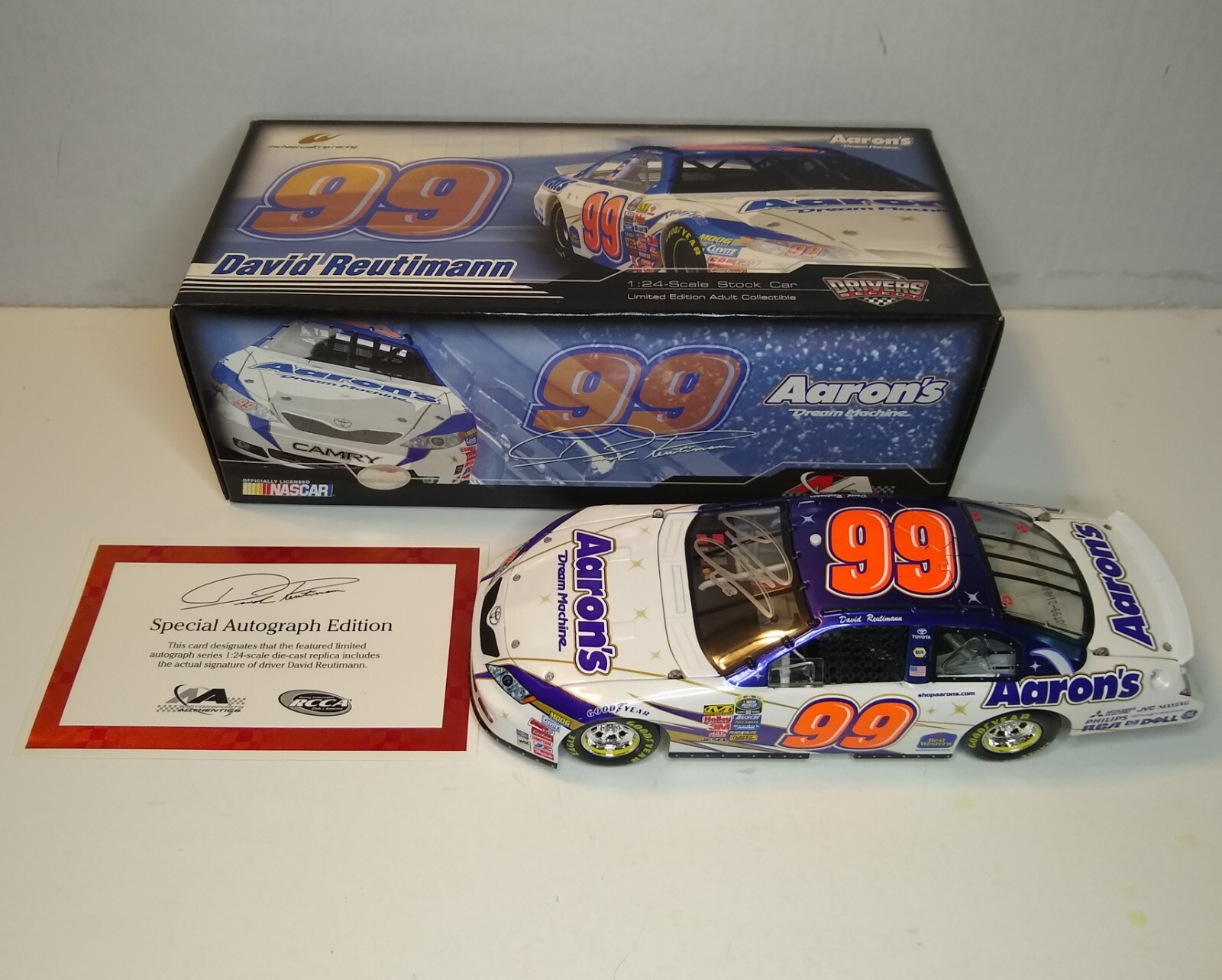 Motorsports Authentics David Reutimann #99 Aarons 2007 Camry ...