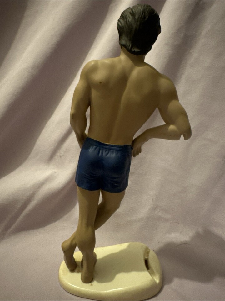 Bottoms Up R Demars Ganz Soda Beer Can Holder Sun Tanned Hunk in Swim ...