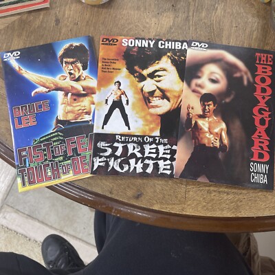 3 Lot Kung Fu Dvd Bruce Lee Sonny Chiba Bodyguard Return Streetfighter ...