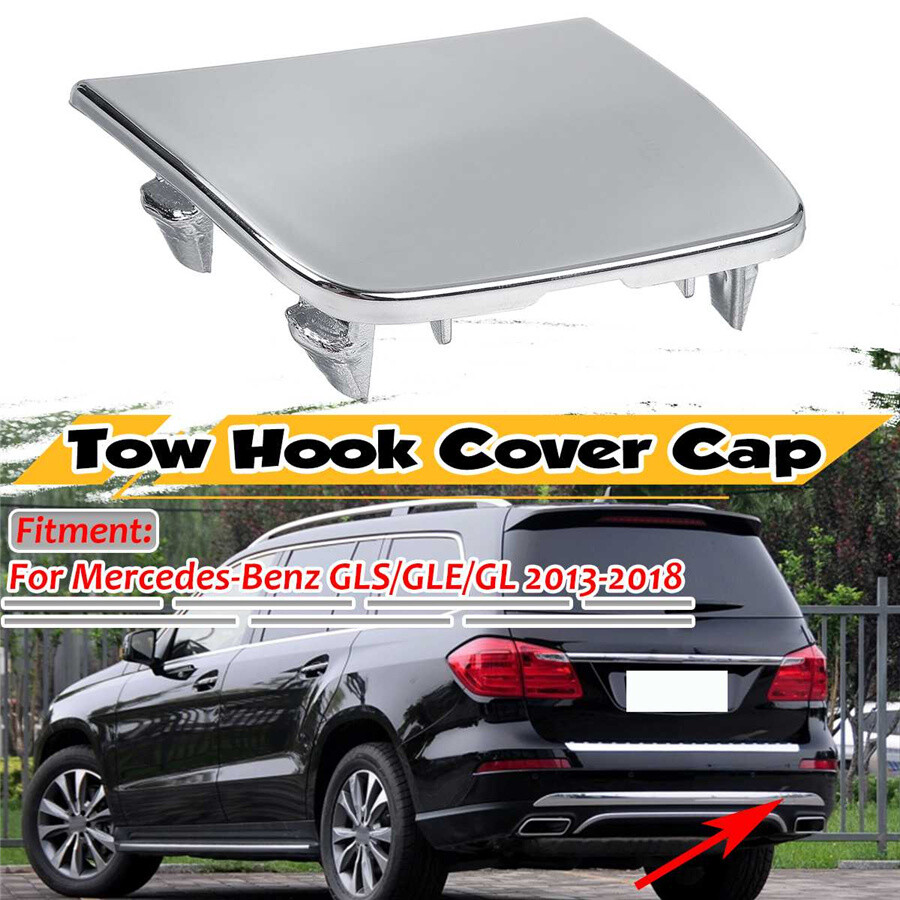 Rear Bumper Tow Hook Cover Cap Silver For Mercedes-GLS GLE GL 2013-18 ...