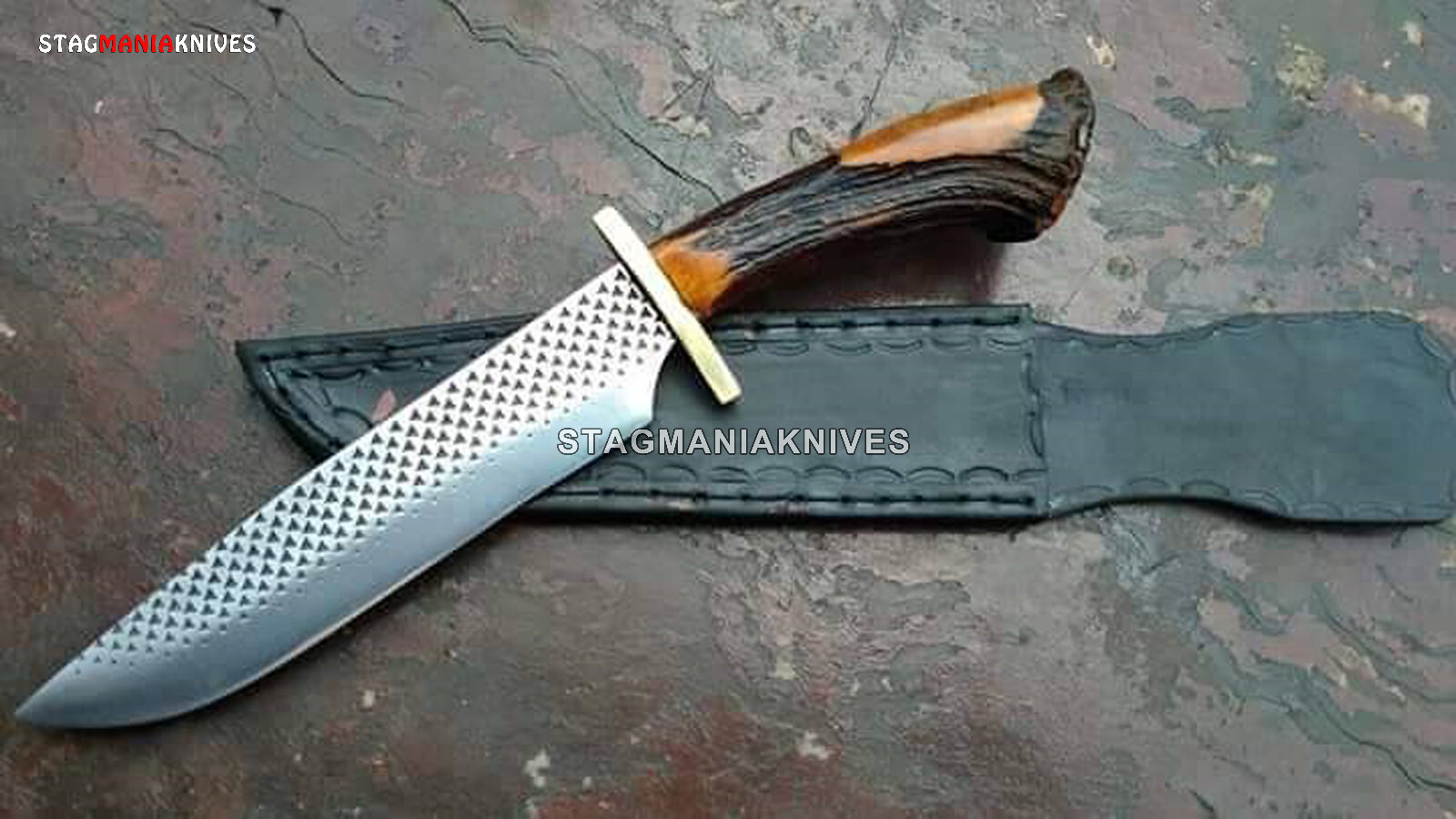 Hand Forged J2 Steel Farrier Rasp File Blade Hunting Big Bowie Knife ...