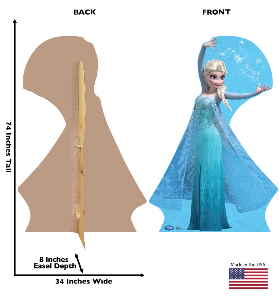 FROZEN ELSA DISNEY PRINCESS LIFESIZE CARDBOARD STANDUP STANDEE CUTOUT ...