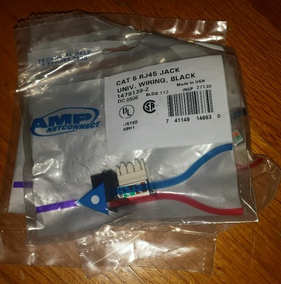 LOT OF 3 NEW AMP NETCONNECT 1-1479139-2 CAT 5 RJ45 JACKS univ wiring ...